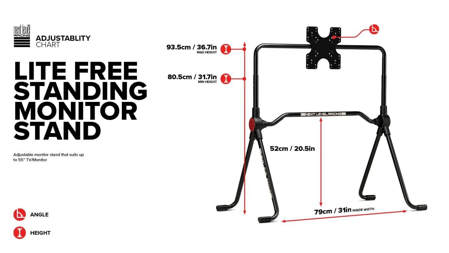 Next Level Racing - Lite Free Standing Monitor Stand / PC – Προσφορά ...