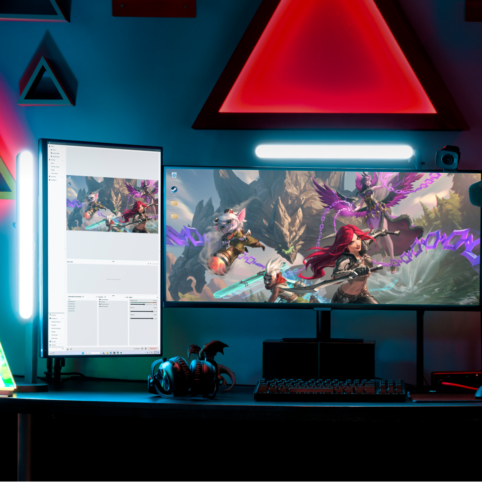 Logitech G - Litra Beam LX Dual-Sided RGB Streaming Key Light ...