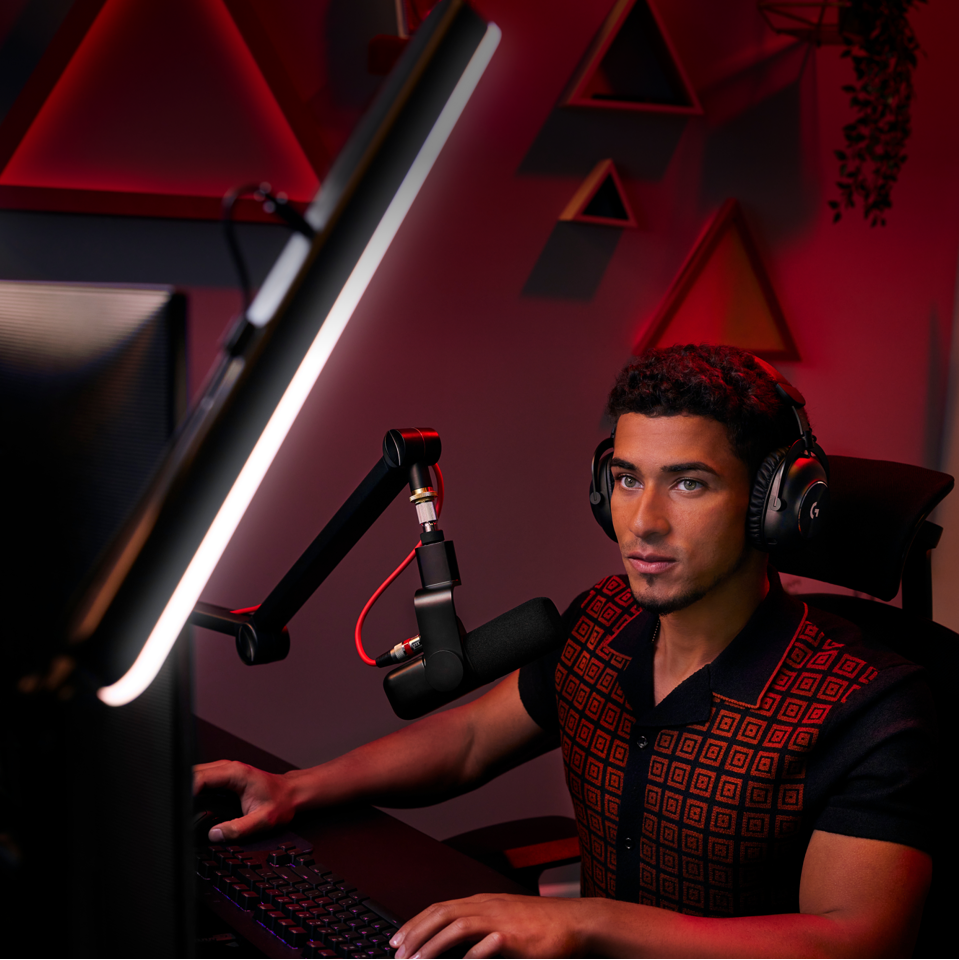 Logitech G - Litra Beam LX Dual-Sided RGB Streaming Key Light ...