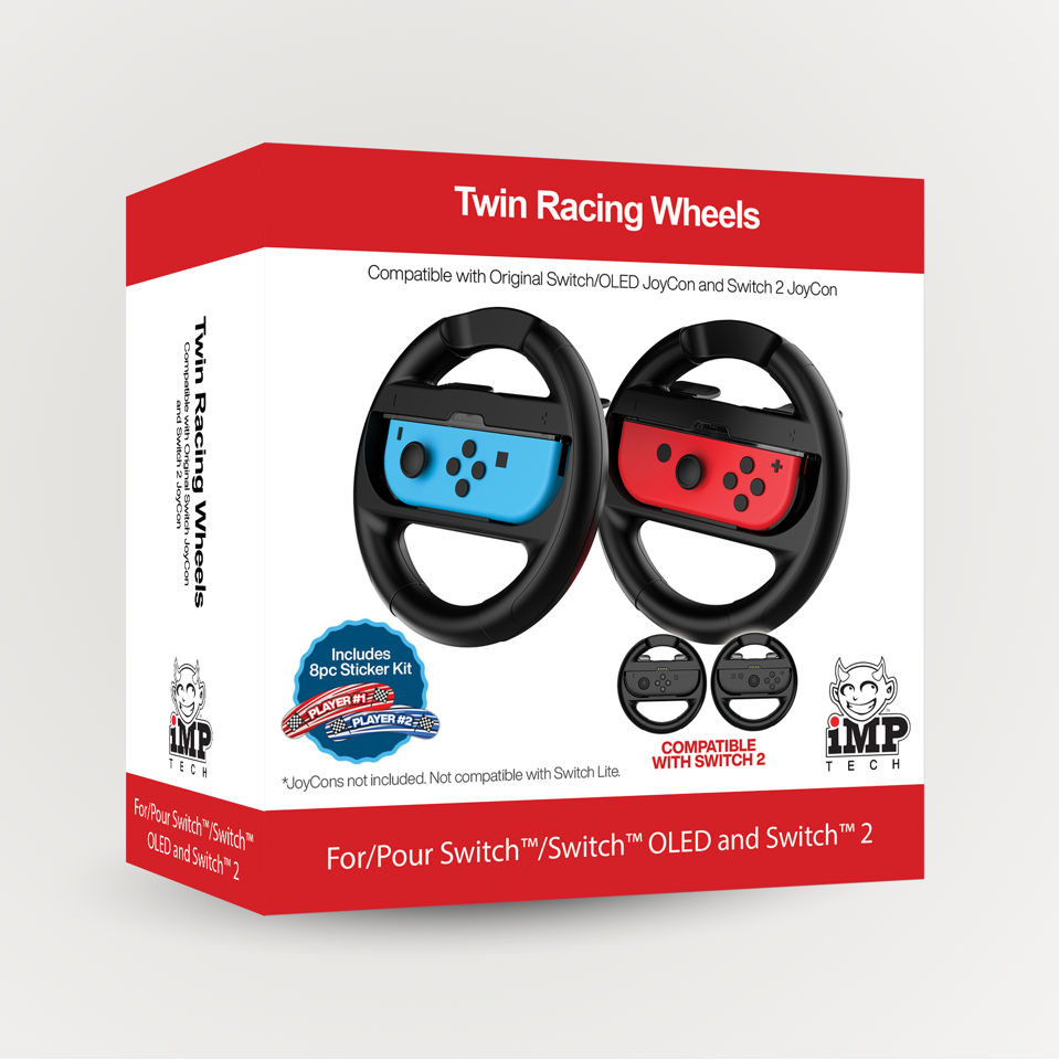 iMP Tech Twin Wheel Pack with Sticker Kit for Switch and Switch 2 ...