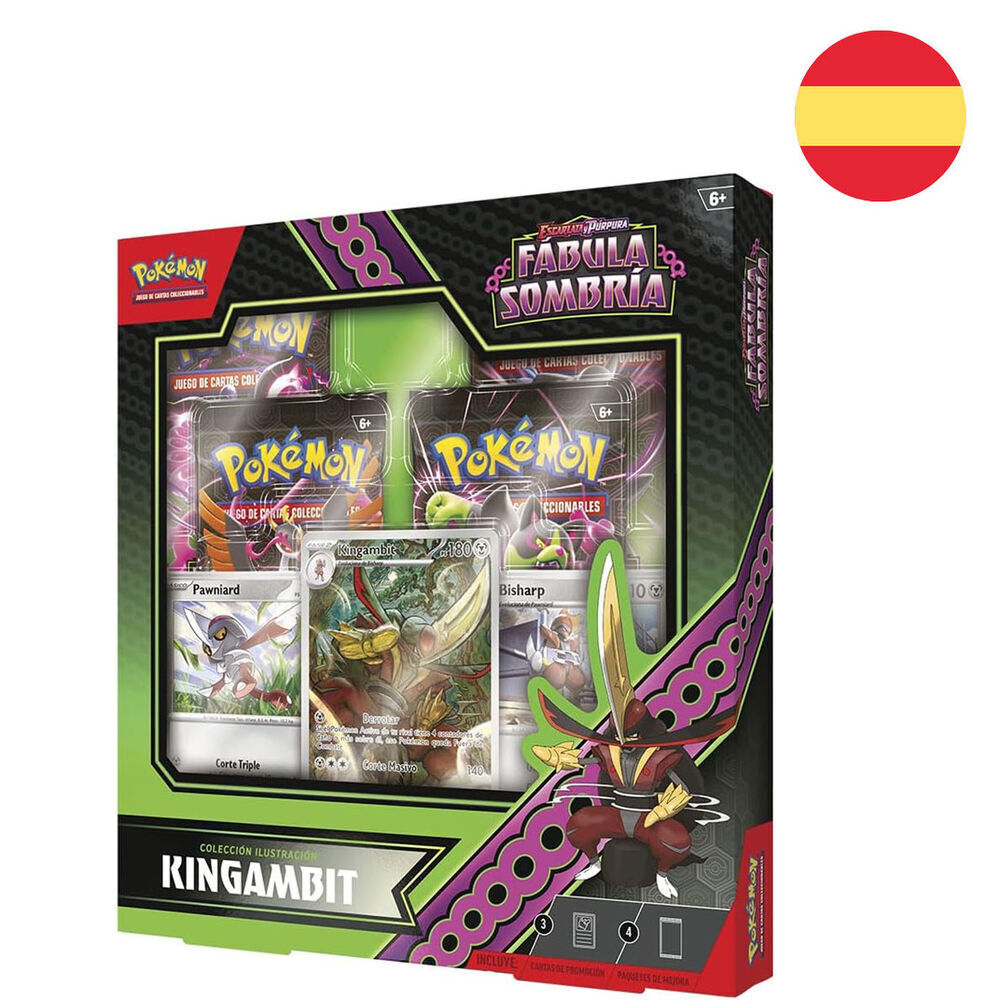 Spanish Pokemon Fabula Sombria Kingambit collectible card game box ...