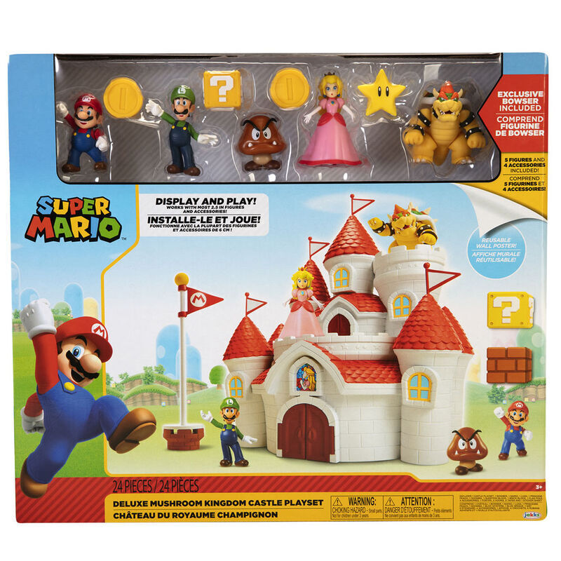 Super Mario Bros Mushroom Kingdom Deluxe Castle playset - Techbox ...